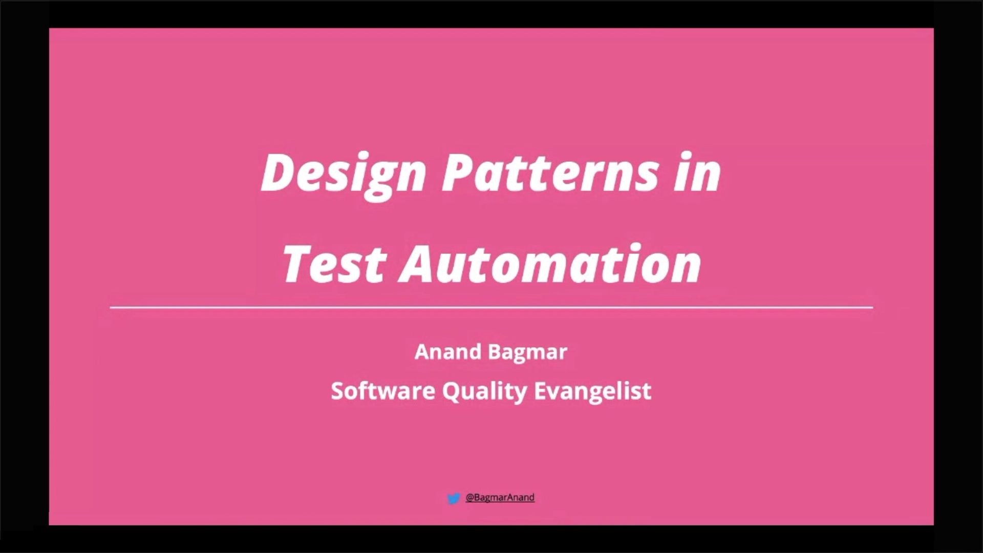 Patterns of a “good” Test Automation Framework, Locators & Data ...