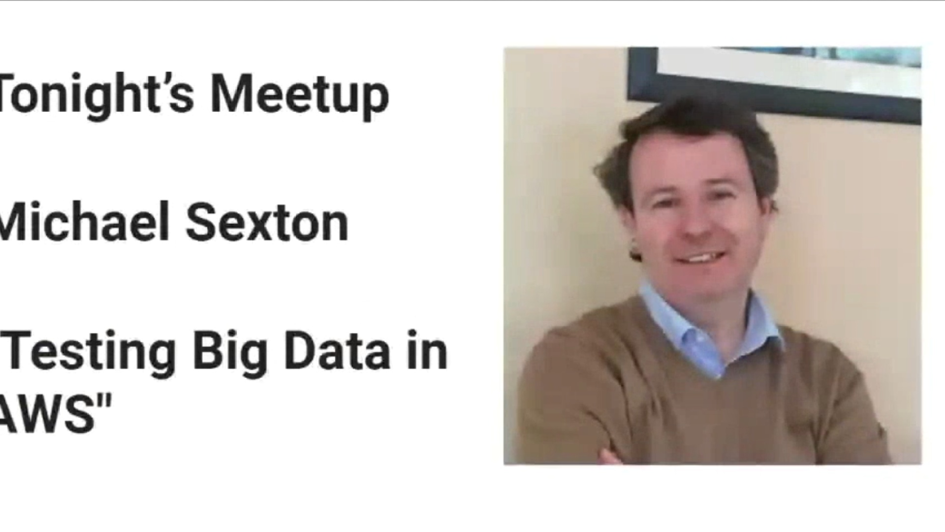 Testing Big Data in AWS - Michael Sexton | Ministry of Testing