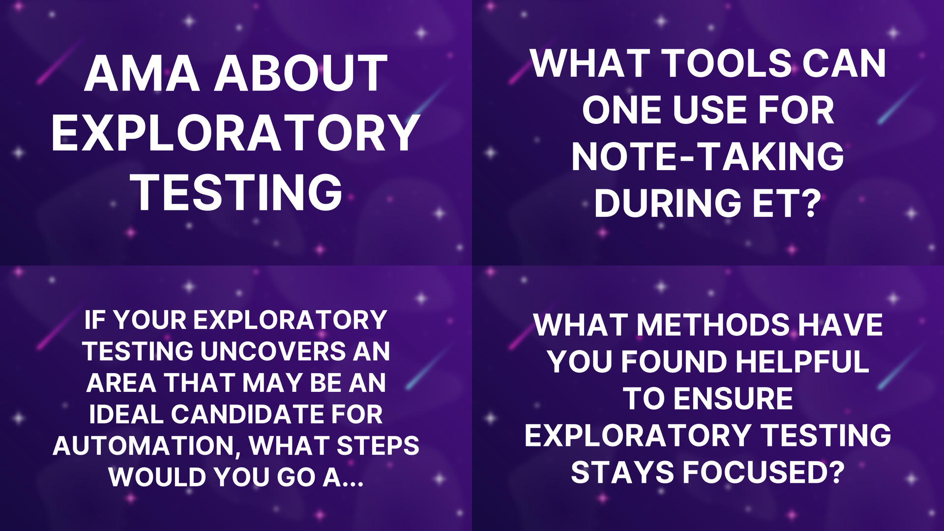 AMA about Exploratory Testing | MoTaverse