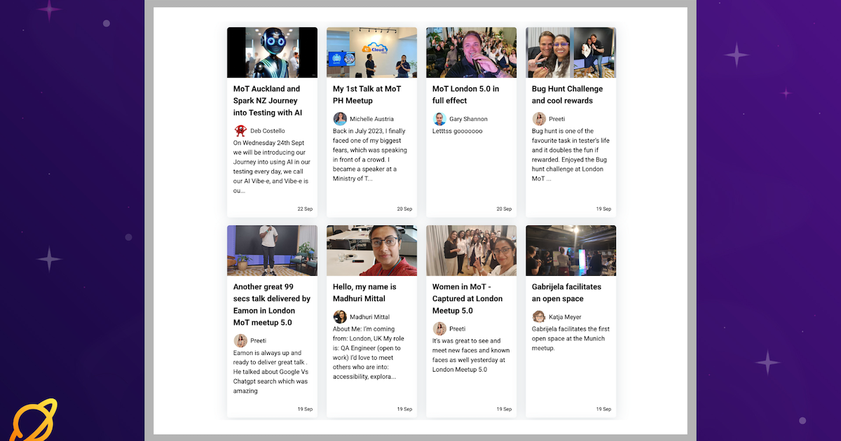 Meetups inspire quality people to unite | Ministry of Testing